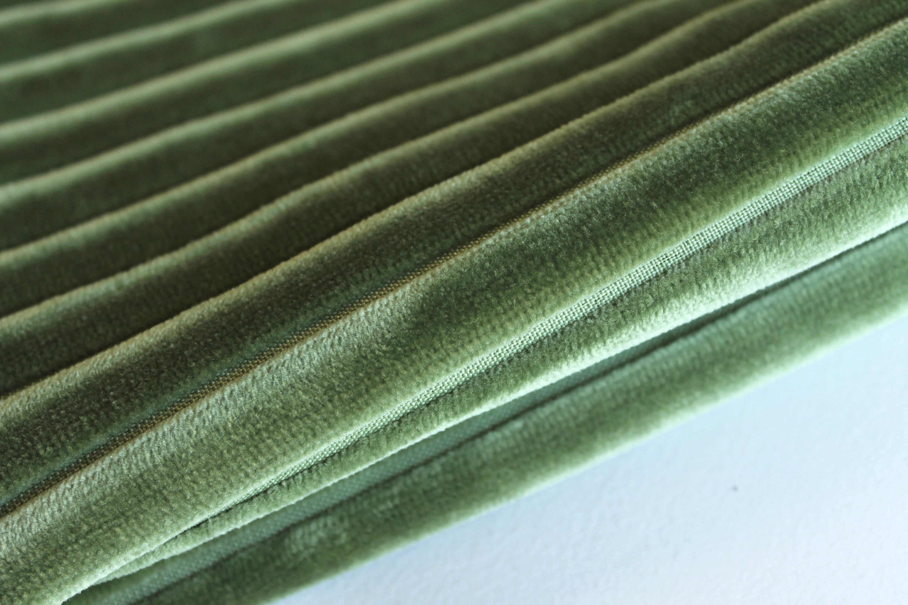 Green Ribbed Velvet Upholstery Fabric by the Yard - Etsy