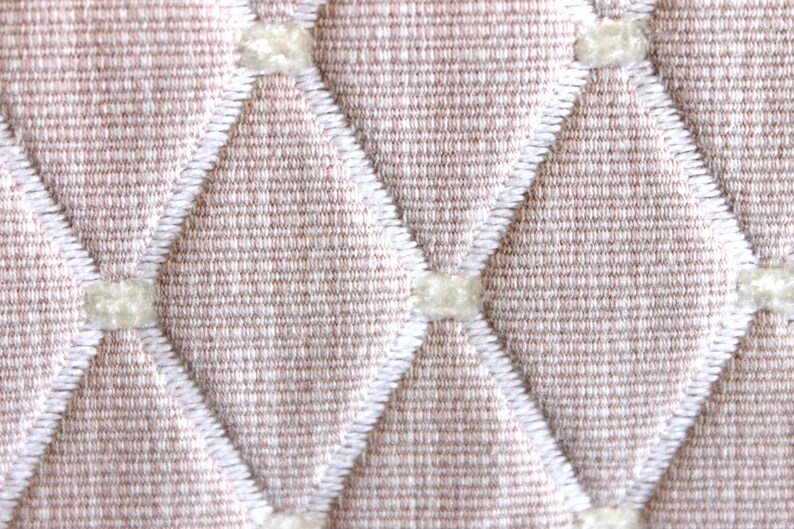 Pale Pink Diamond Print Upholstery Fabric by the Yard - Etsy