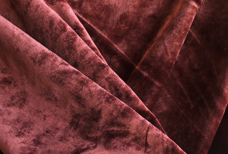 Deep Red Velvet Fabric by the Yard - Etsy