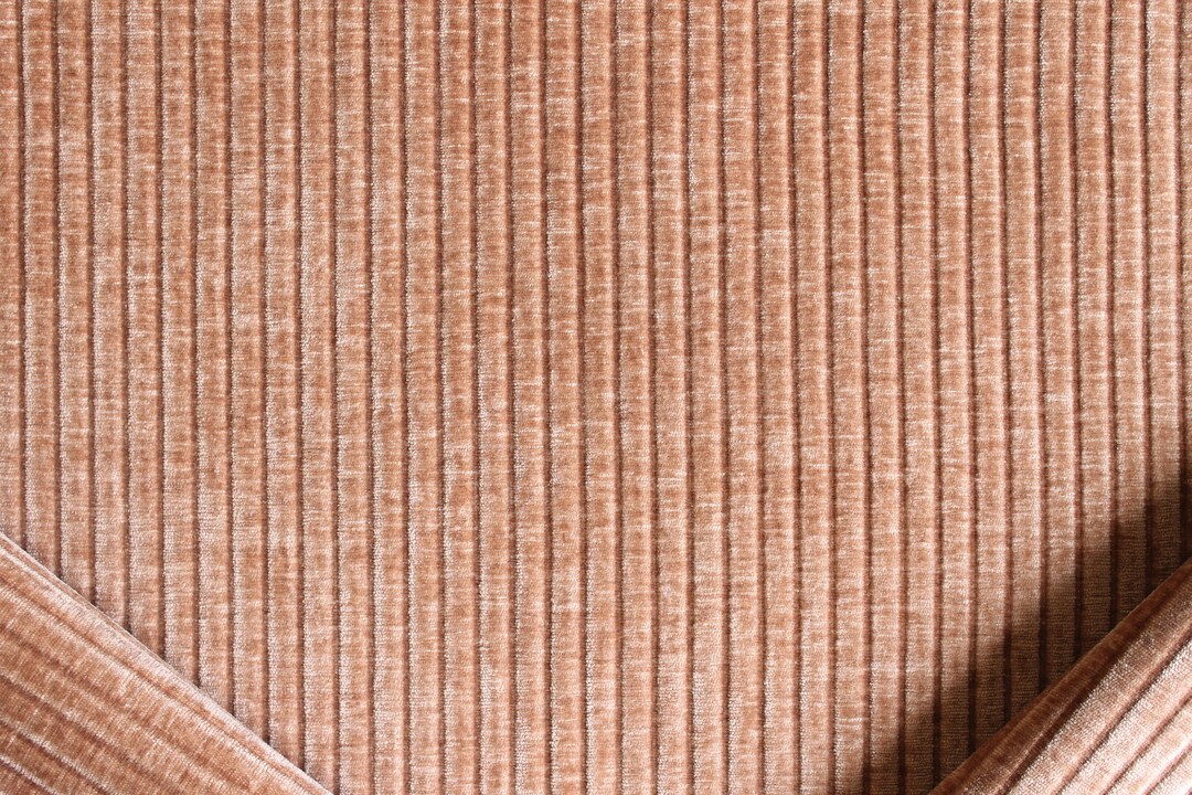 Dusty Rose Ribbed Velvet Upholstery Fabric by the Yard - Etsy