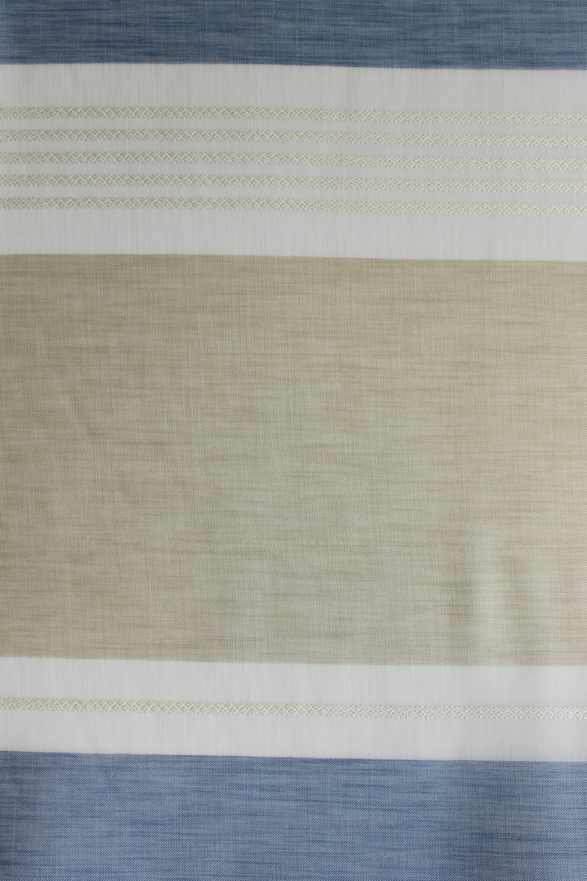 Blue and Tan Striped Sheer Fabric by the Yard - Etsy
