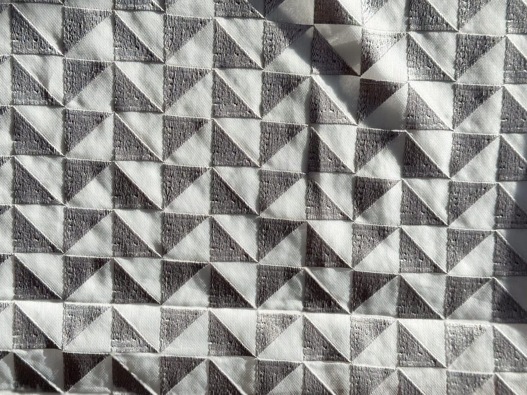 Geometric Embroidered Sheer Fabric Remnant 2 Yards - Etsy