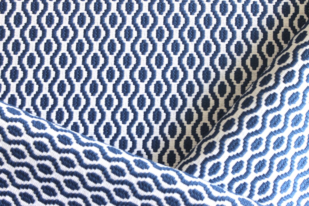 Maxwell Bird’s Eye in Ultramarine, Upholstery Fabric by the Yard - Etsy