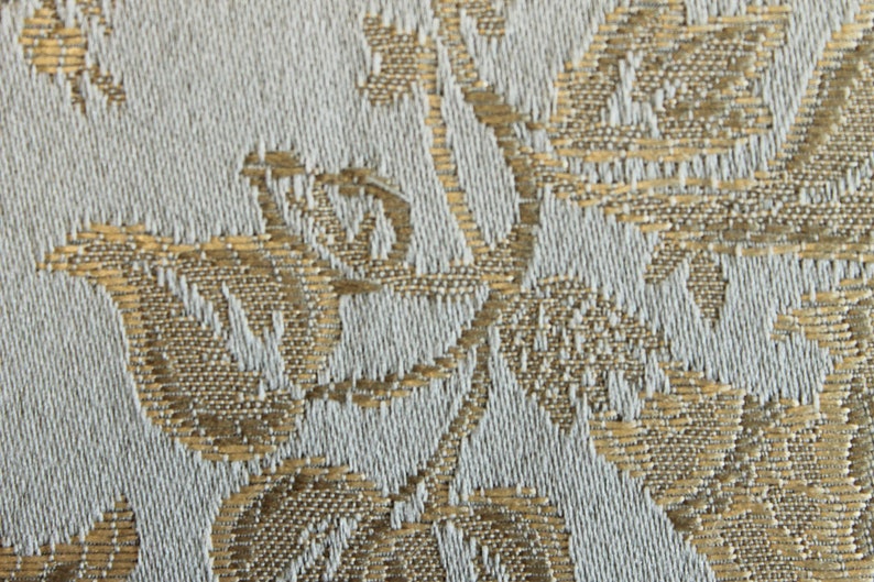 Light Slate Blue and Gold Floral Fabric by the Yard Pillow - Etsy