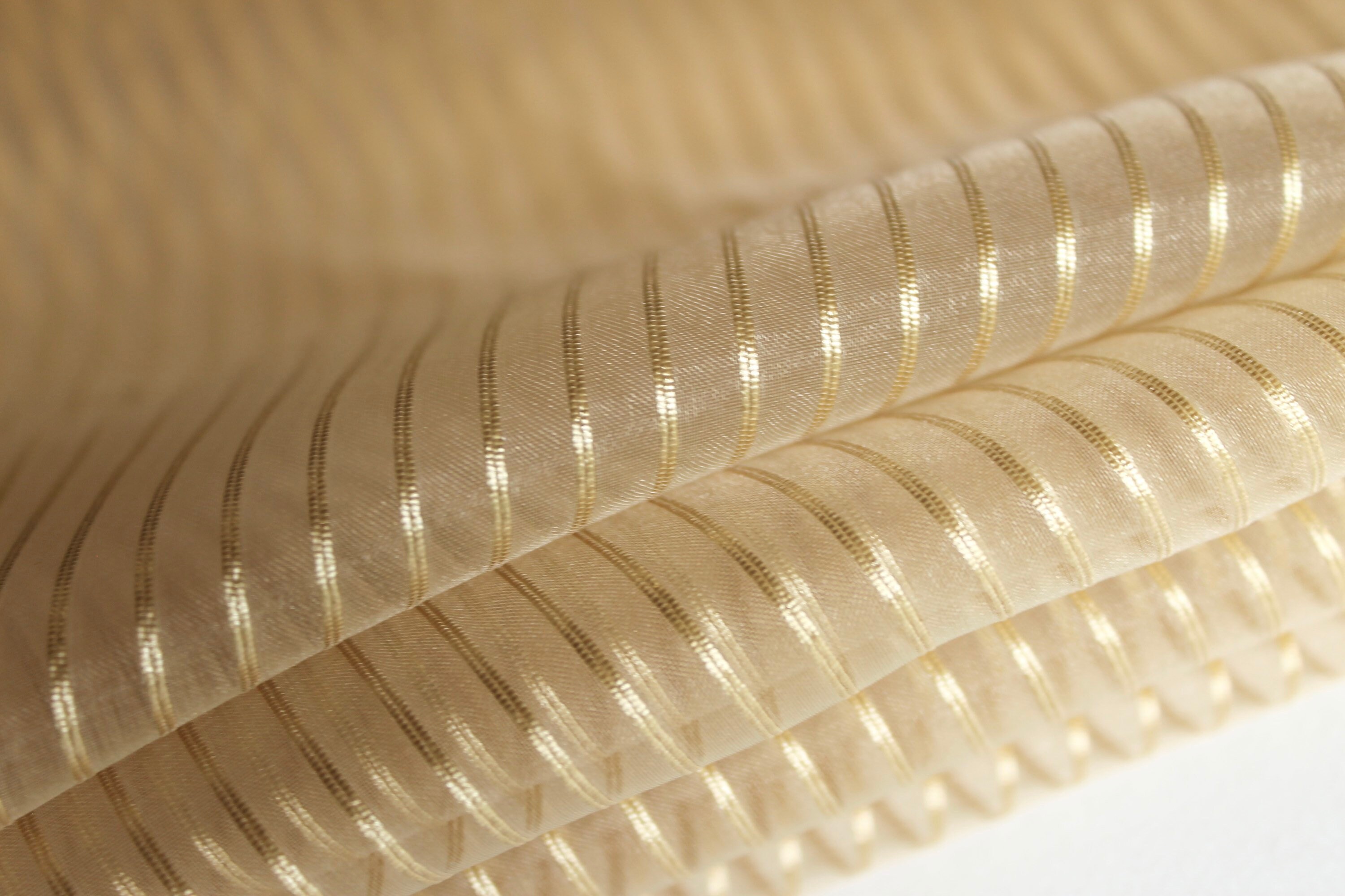 Gold Striped Sheer Fabric by the Yard - Etsy