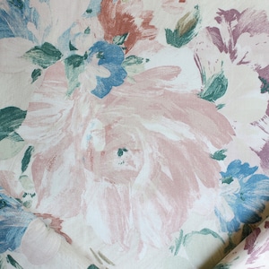 Vintage Large Print Floral Fabric by the Yard - Etsy