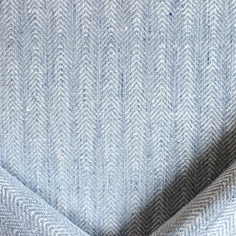 Blue Chevron Fabric - Etsy