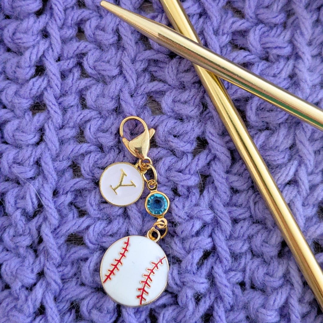 Stitch Marker Baseball Personalized Crochet Notion, Custom Gift for ...