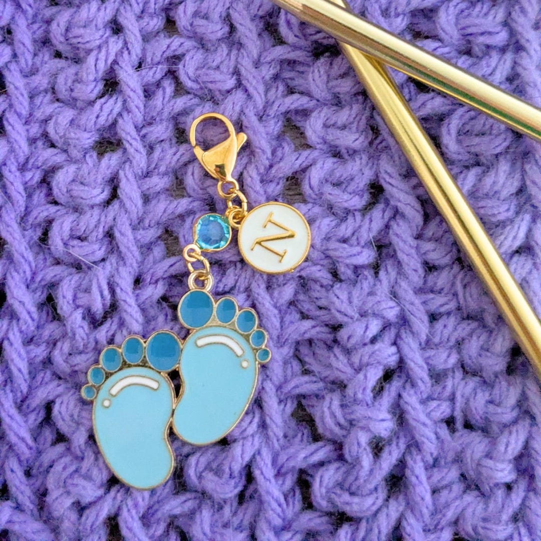 Stitch Marker Baby Footprint Personalized Crochet Notion, Custom Gift ...