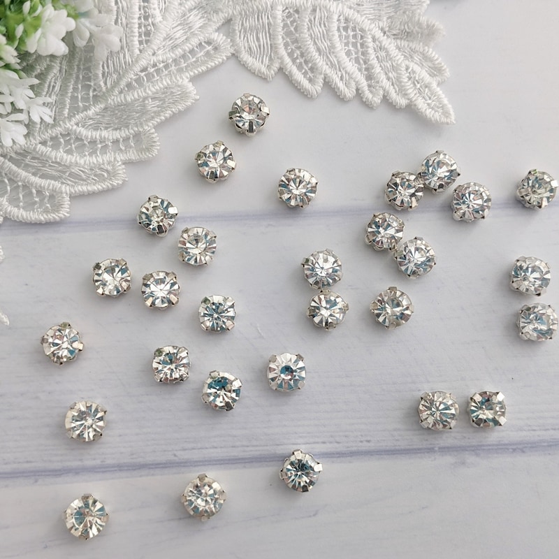 Rhinestone Buttons - Etsy