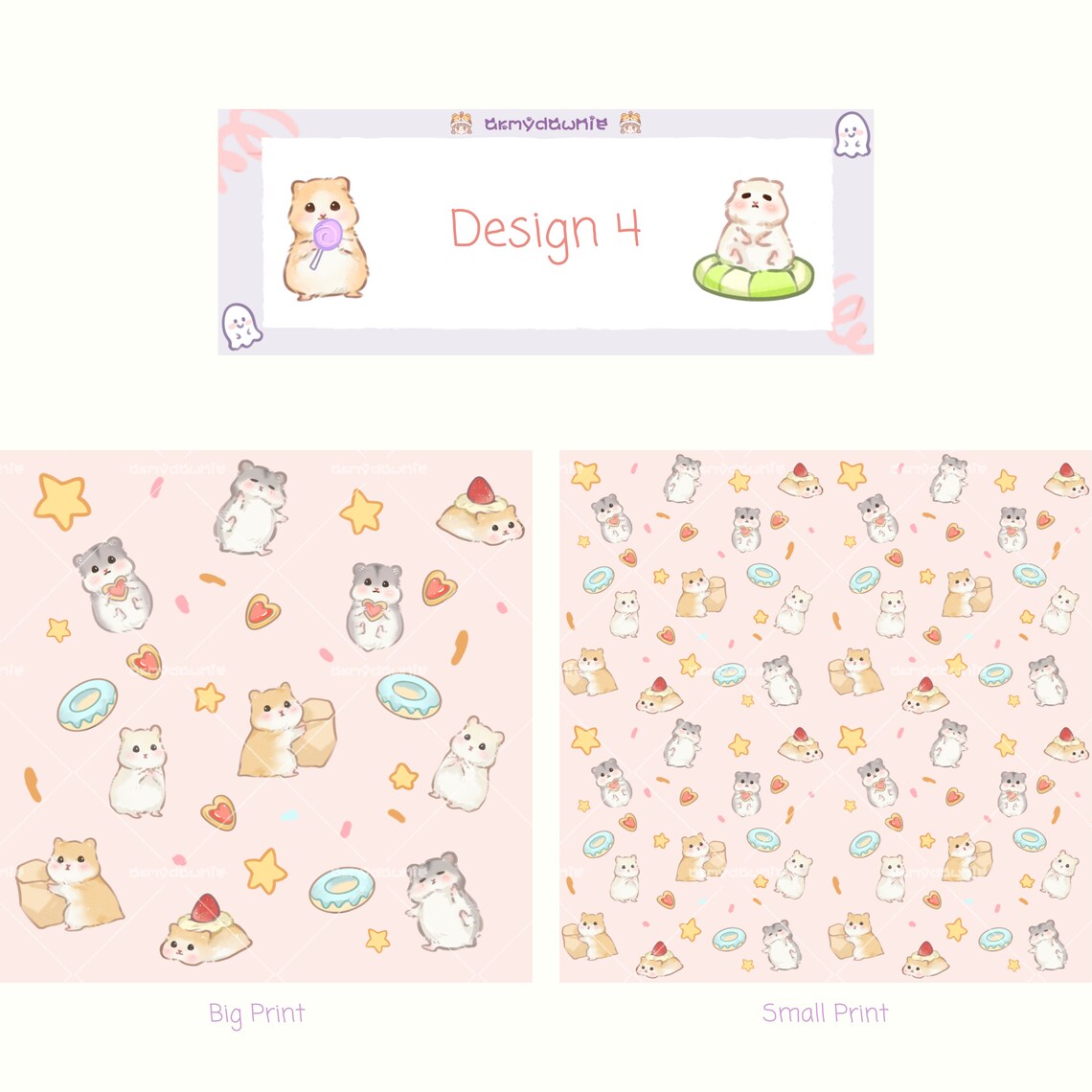 Cute Hamster Digital Art Print Bundle, Printable, Digital Download ...