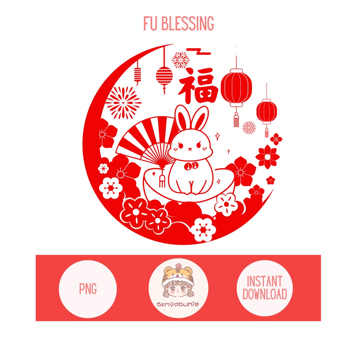 Chinese Lunar New Year, Year of the Rabbit 2023, PNG, Instant ...