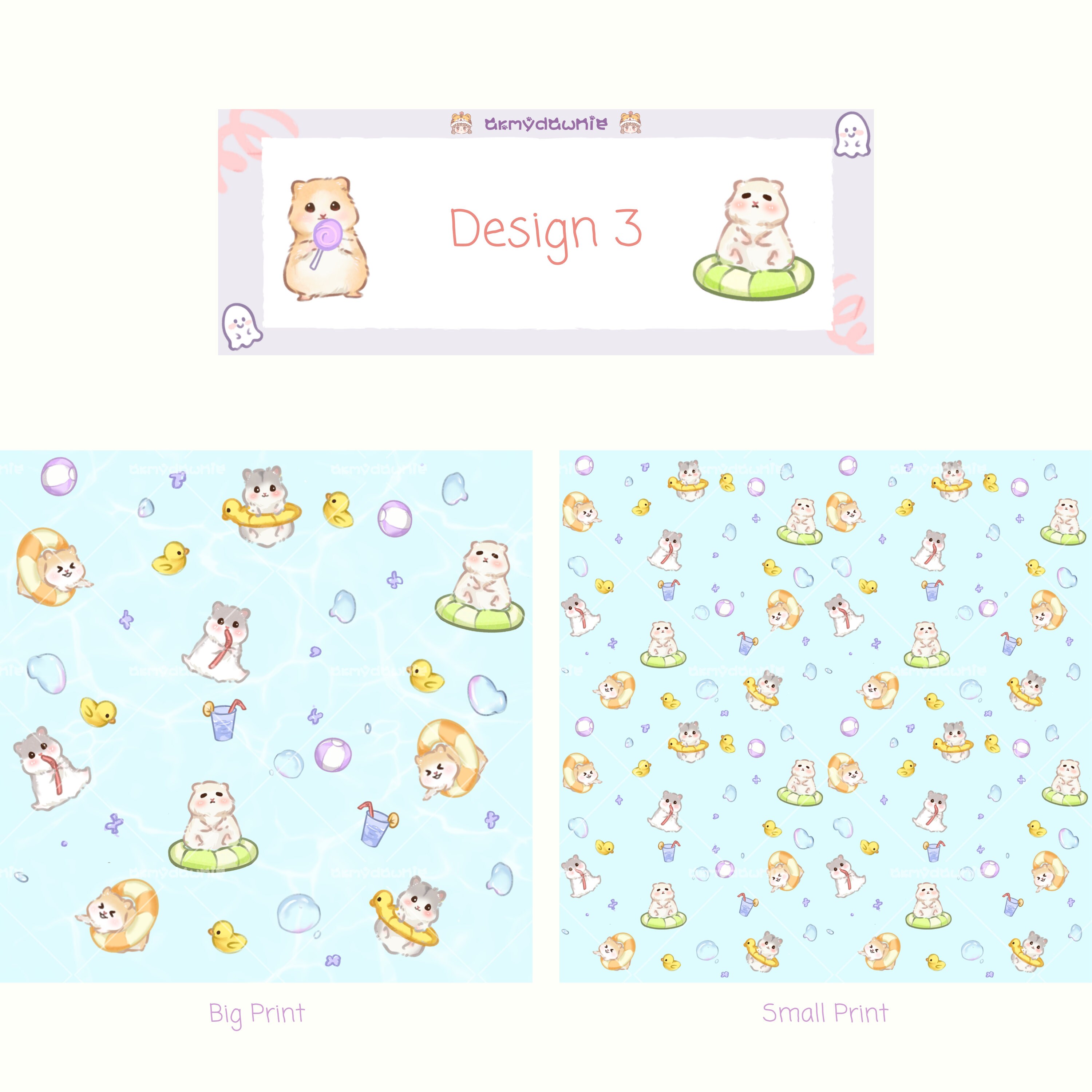 Cute Hamster Digital Art Print Bundle, Printable, Digital Download ...