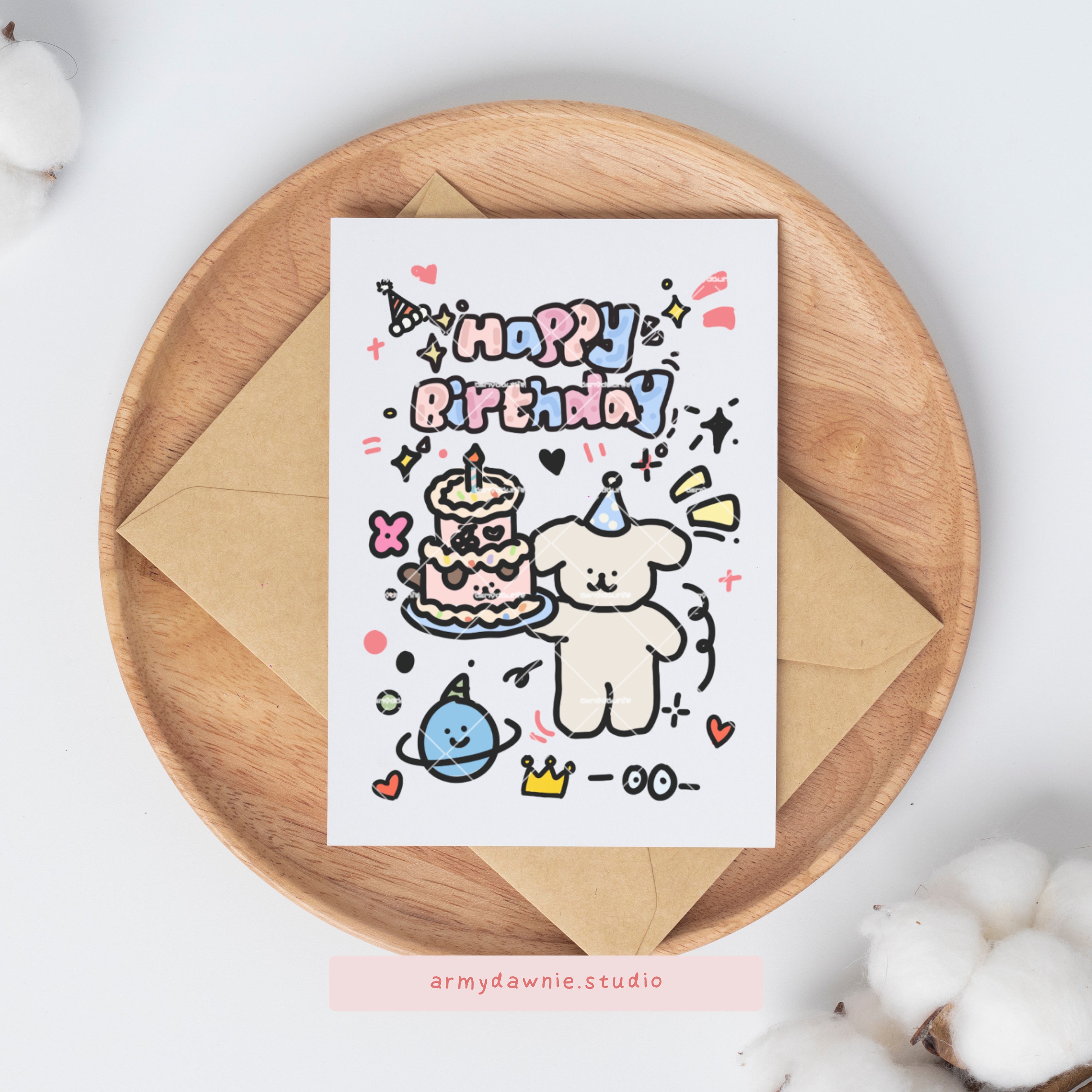 Happy Birthday Printable Card, Instant Download, PNG, PDF Print ...