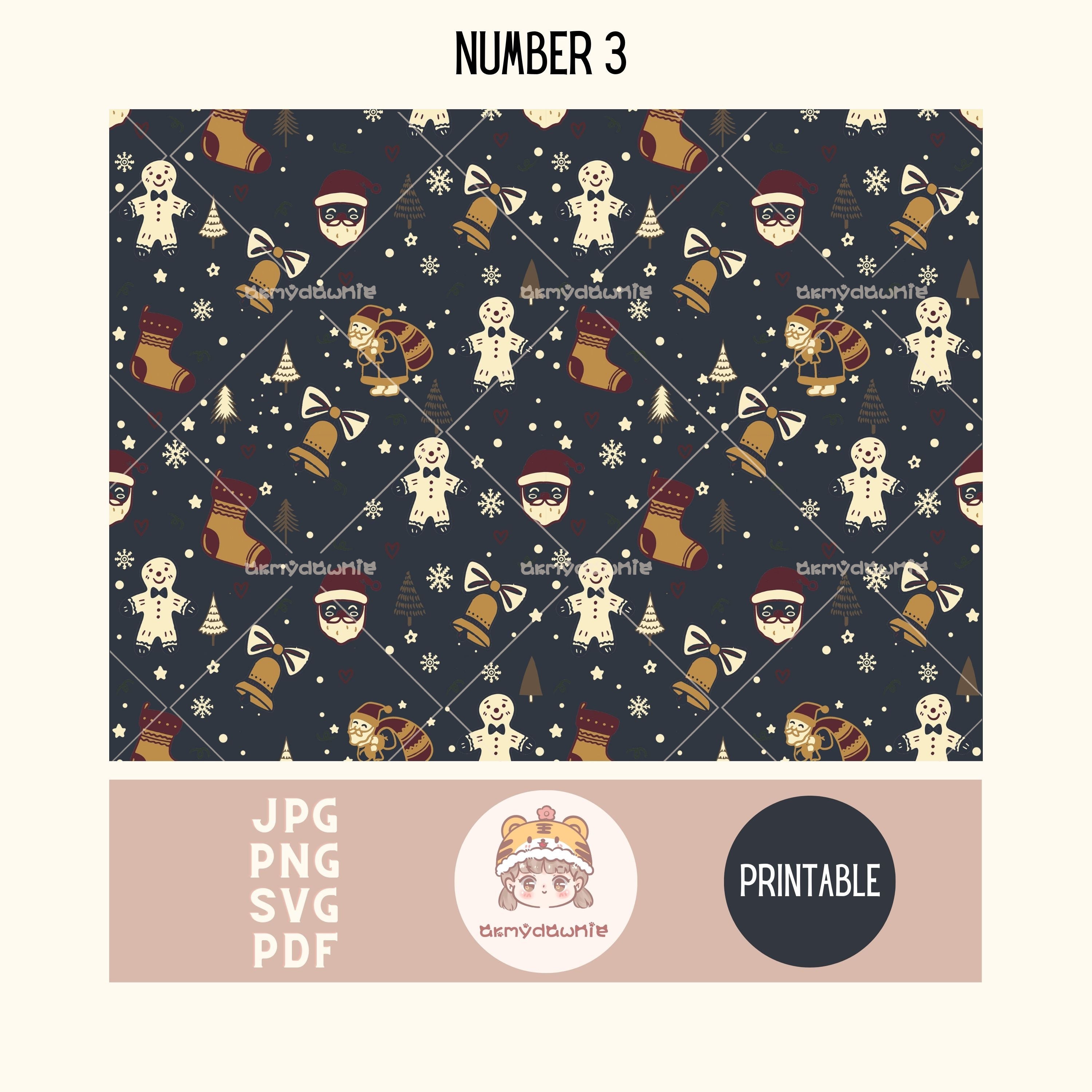 Christmas Holiday Digital Papers, Instant Download Christmas Print ...