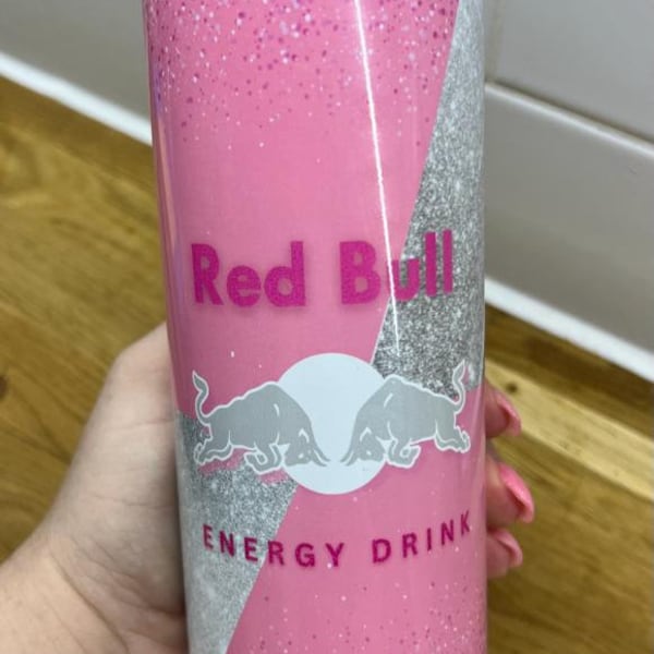 Pink Red Bull Tumbler - Etsy UK