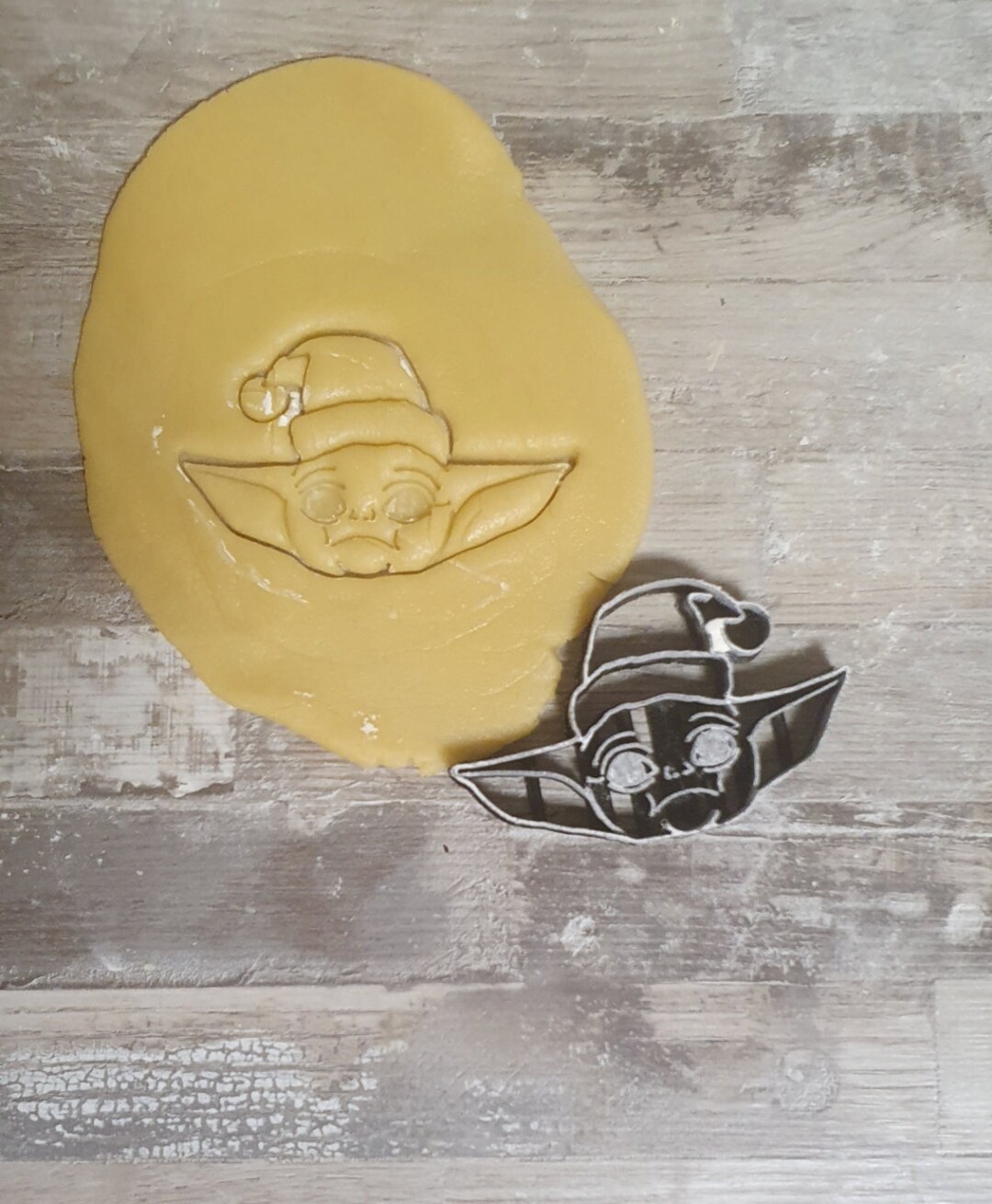Baby Yoda Grogu Clay Polymer Stamp Santa Version Cookie Cutter - Etsy