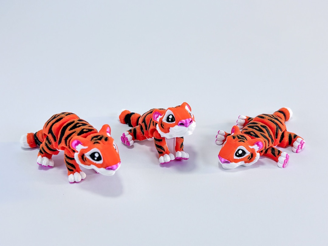 Baby Tiger Flexi Articulated Fidget Tiger Desk Toy Fidget Tiger - Etsy