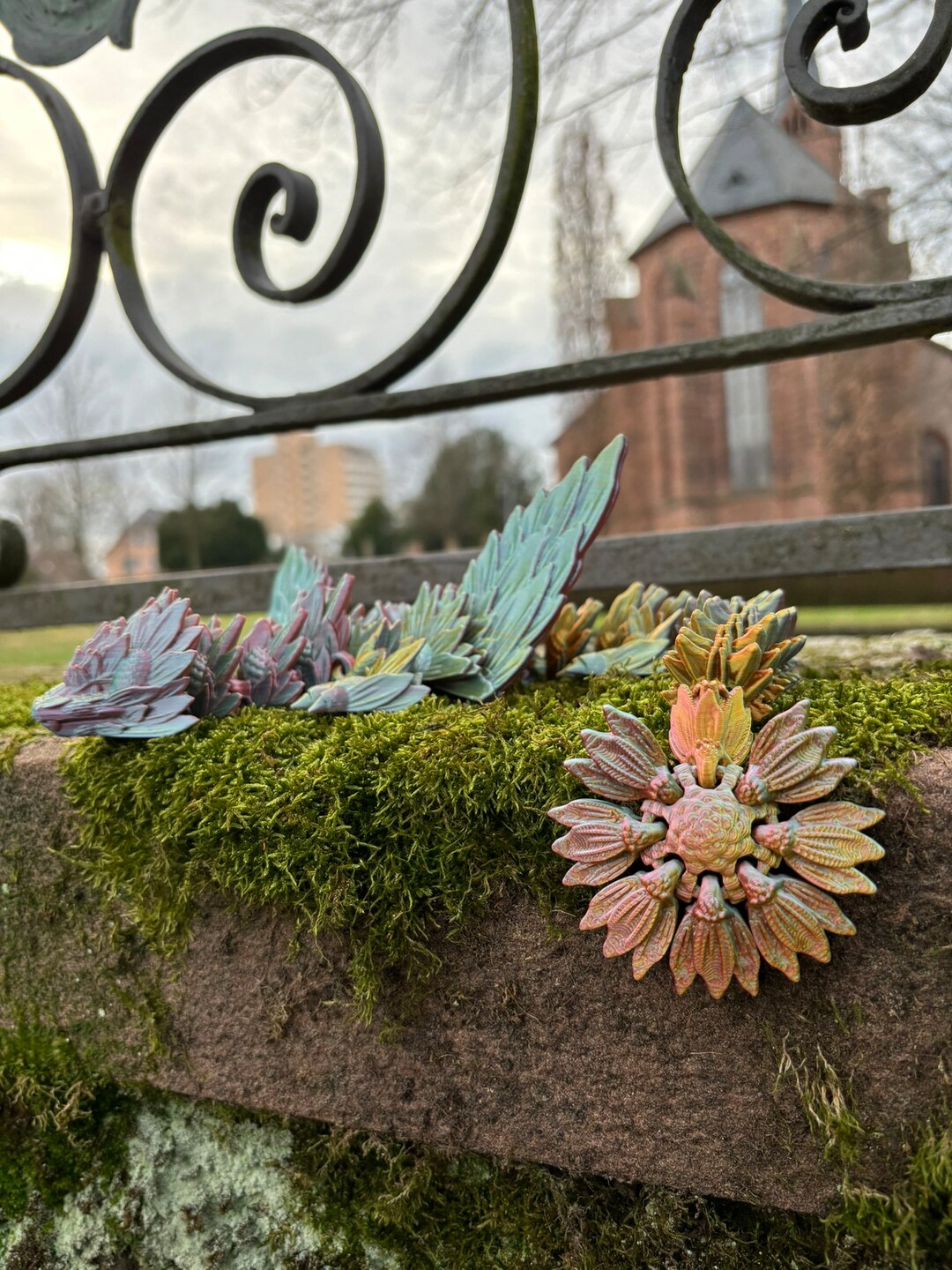 Sunflower Dragon With Wings Articulated Sunflower Dragon Fidget Desk ...