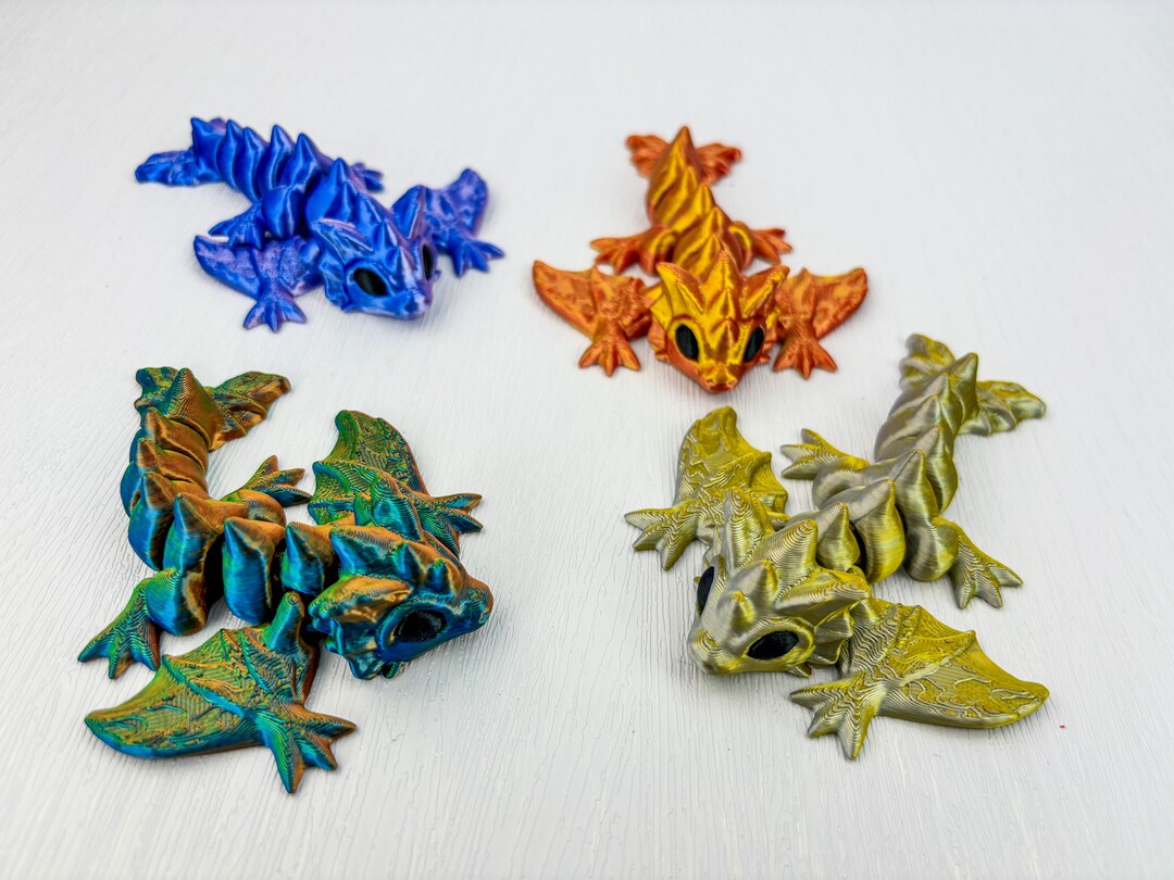 Tiny Wyvern mini Wyvern Articulated Tiny Crystal Wyvern ASMR Fidget ...