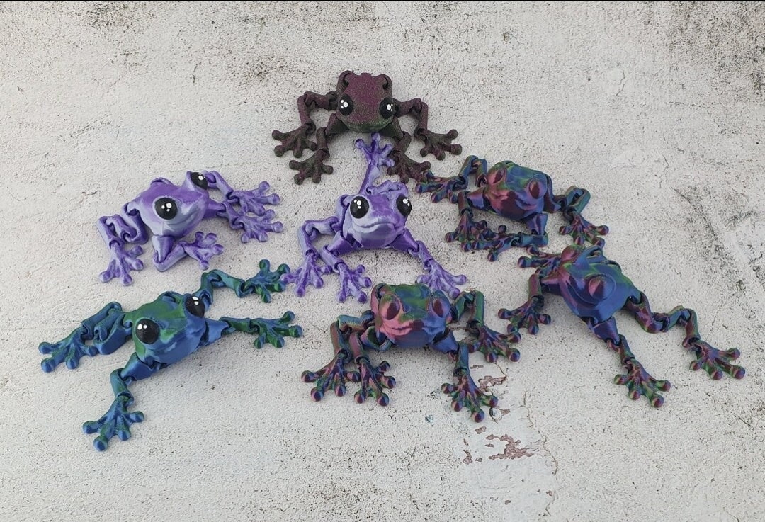 Movable Frog Fidget Toy Frog Desk Toy 3D Printed Tabletop Toy ...