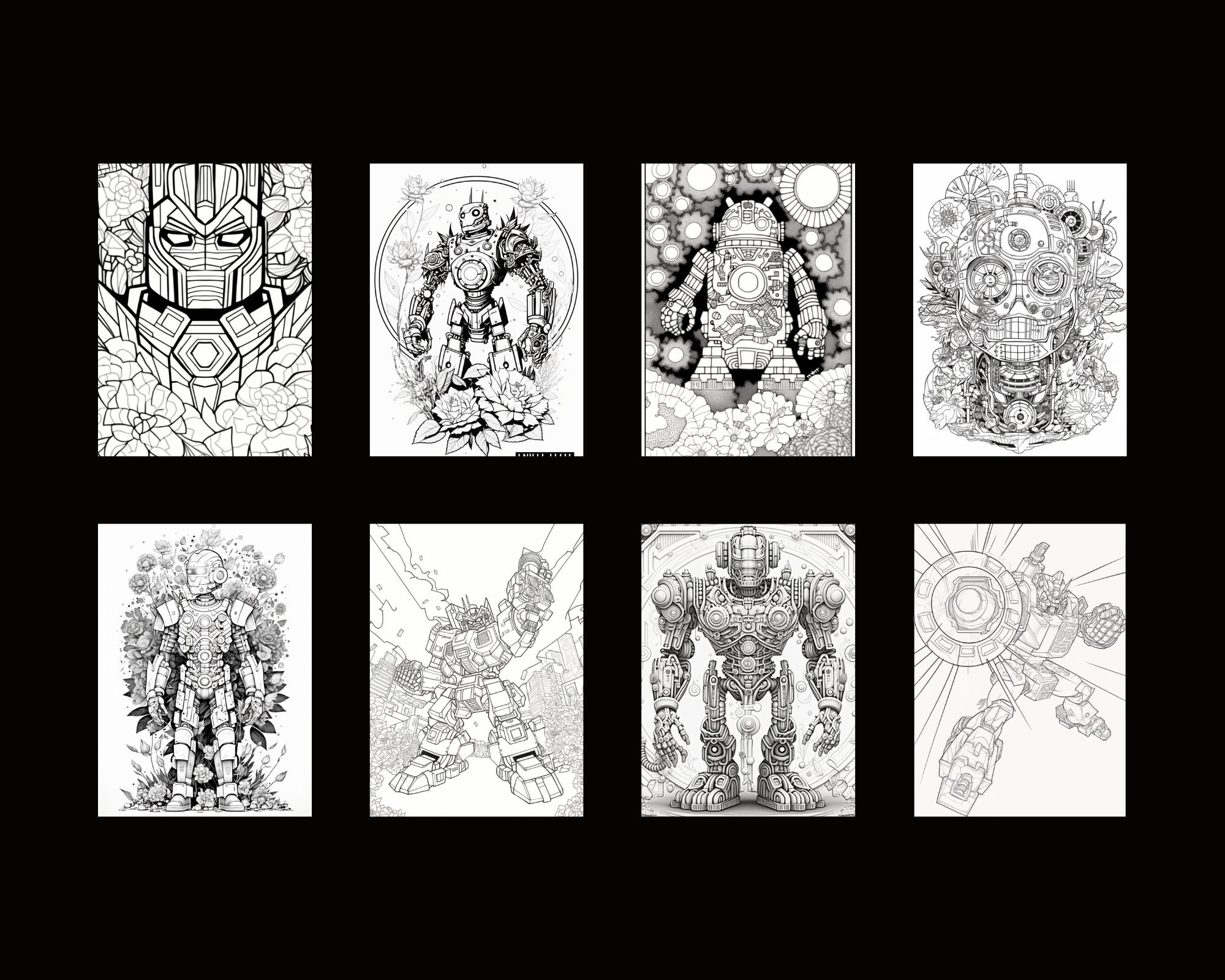 Robotic Dreams: A Coloring Book of Futuristic Robots - Etsy