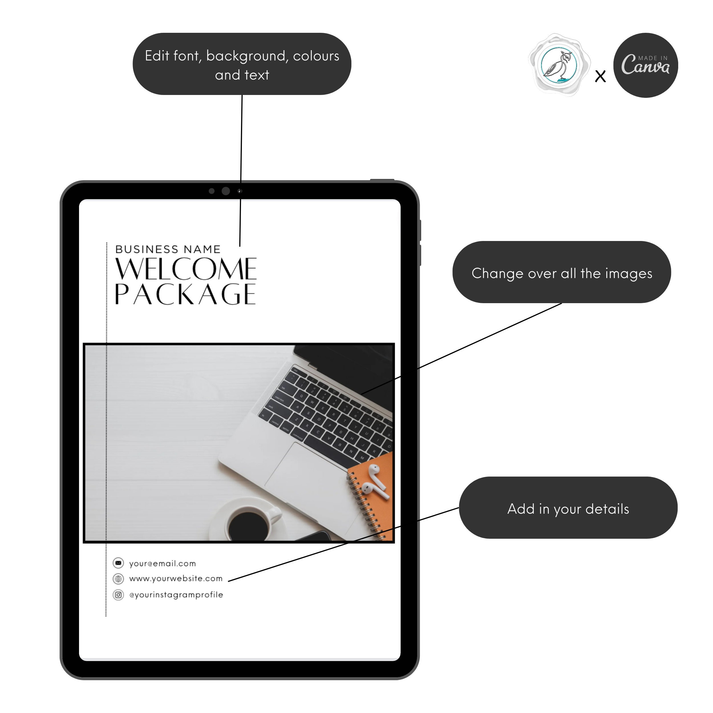 Client Onboarding Essentials Bundle Social Media Manager Virtual Assistant Freelancer Pitch Deck ...