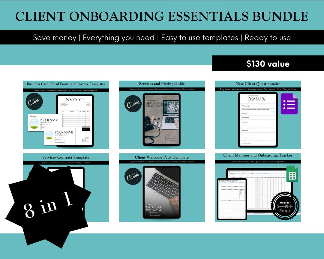 Client Onboarding Essentials Bundle Onboarding Kit Social - Etsy
