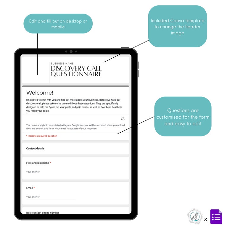 New Client Intake Form | Google Form - Etsy