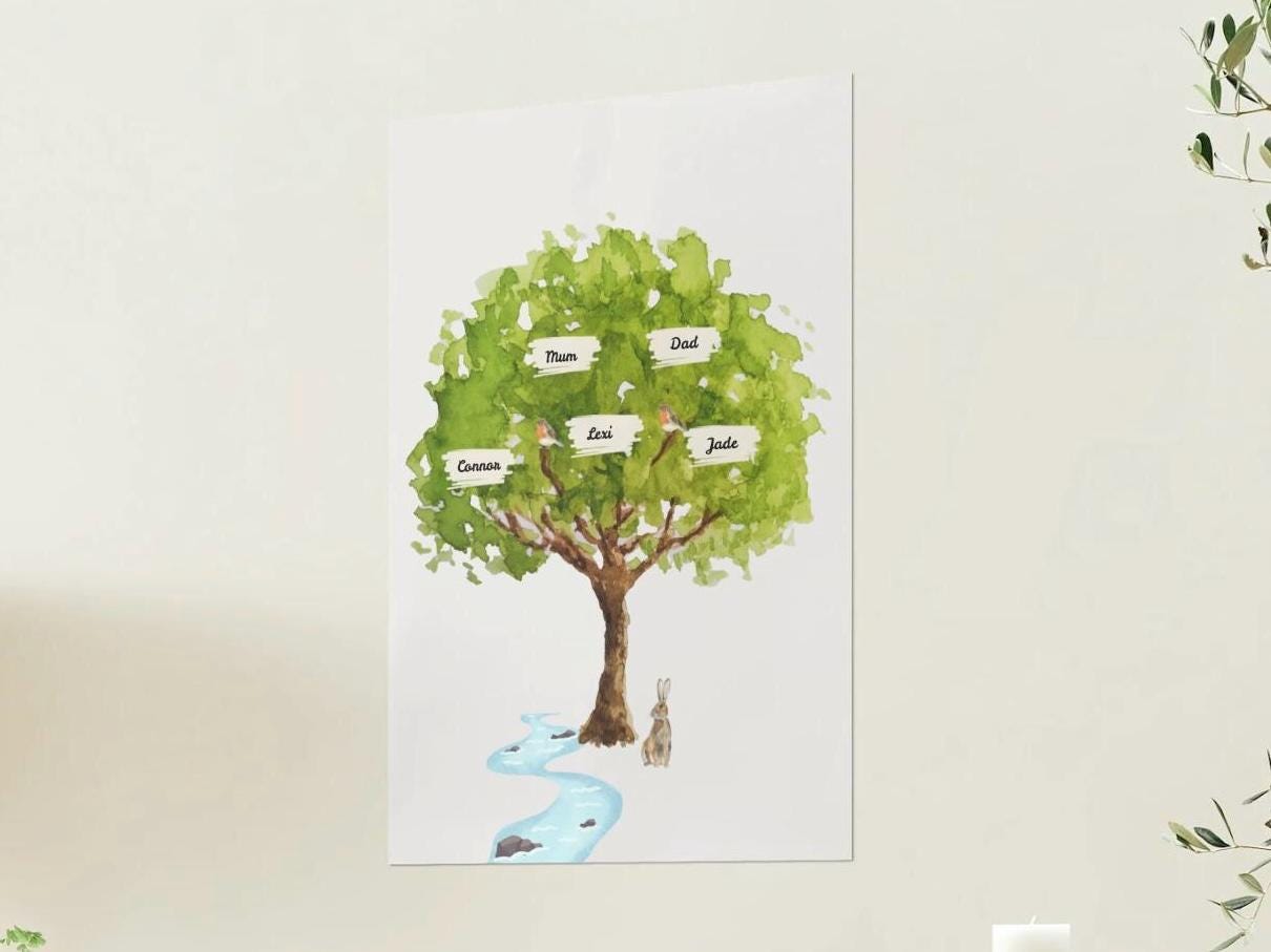 Custom Family Tree Digital Download Wall Print - Etsy