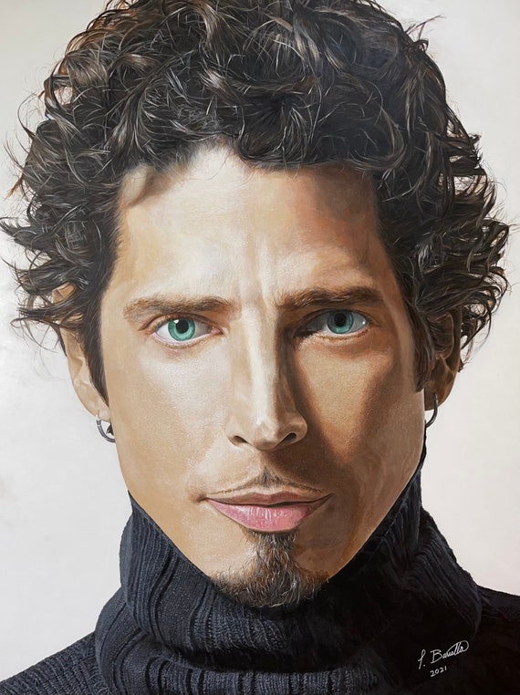 Chris Cornell Painting/ Musician Portrait Series - Etsy