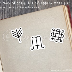 Simple Sabbat Symbol Sticker Sheet - Etsy