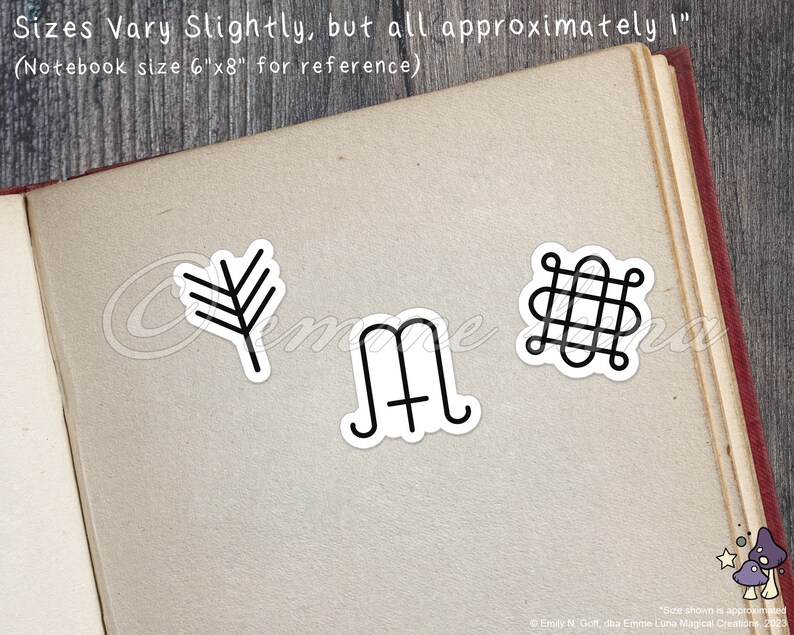 Simple Sabbat Symbol Sticker Sheet - Etsy