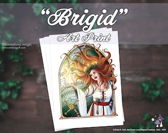 Brigid Fine Art Print Celtic Goddess Pagan Witch Witchcraft Irish ...