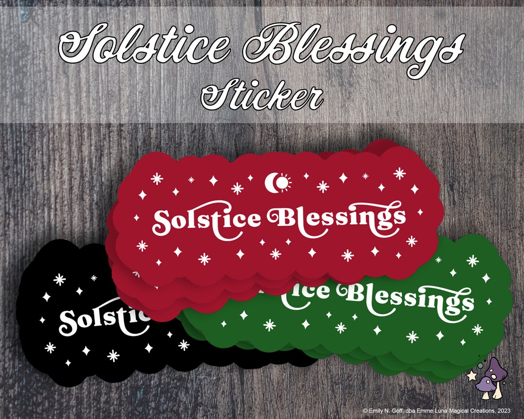 Solstice Blessings Sticker - Etsy