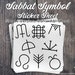 Simple Sabbat Symbol Sticker Sheet - Etsy