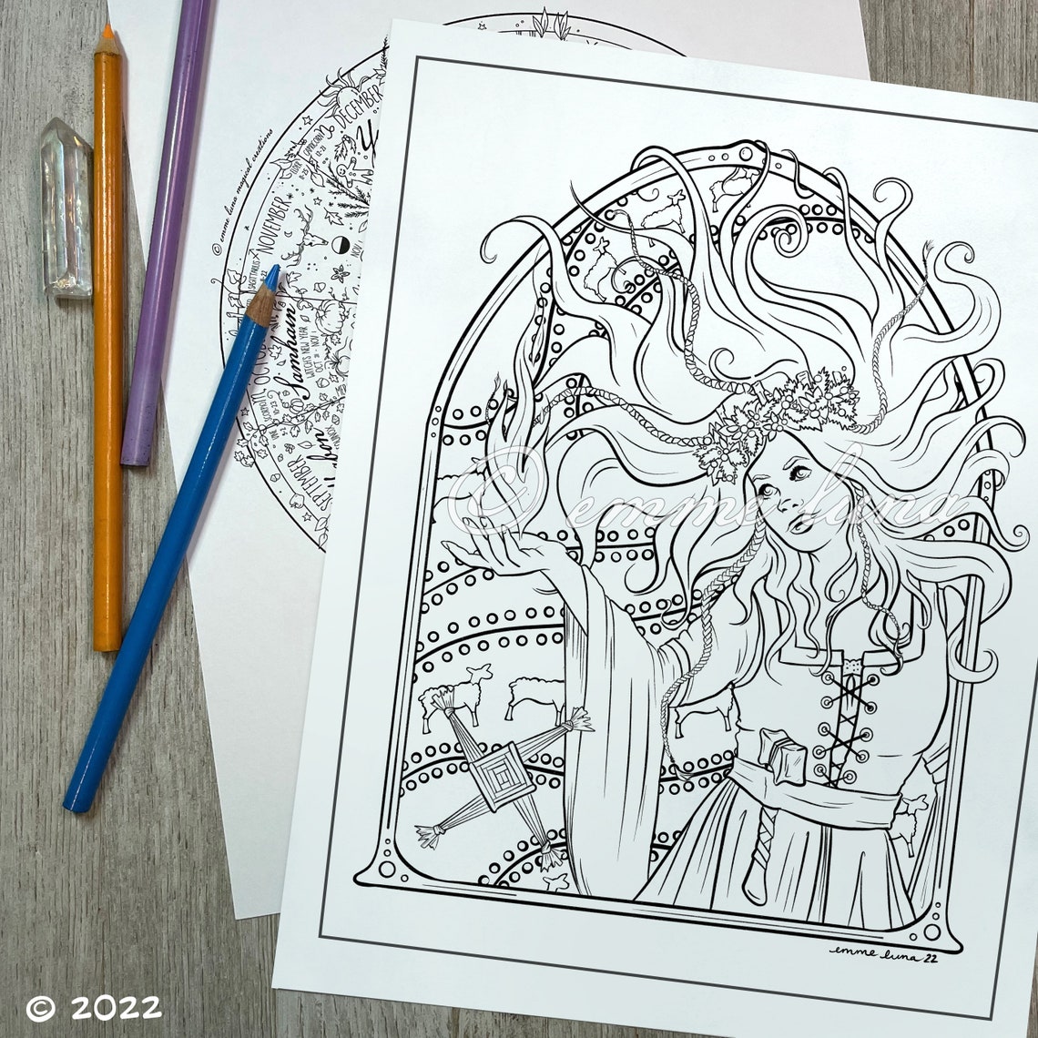Brigid Printable Coloring Page - Etsy