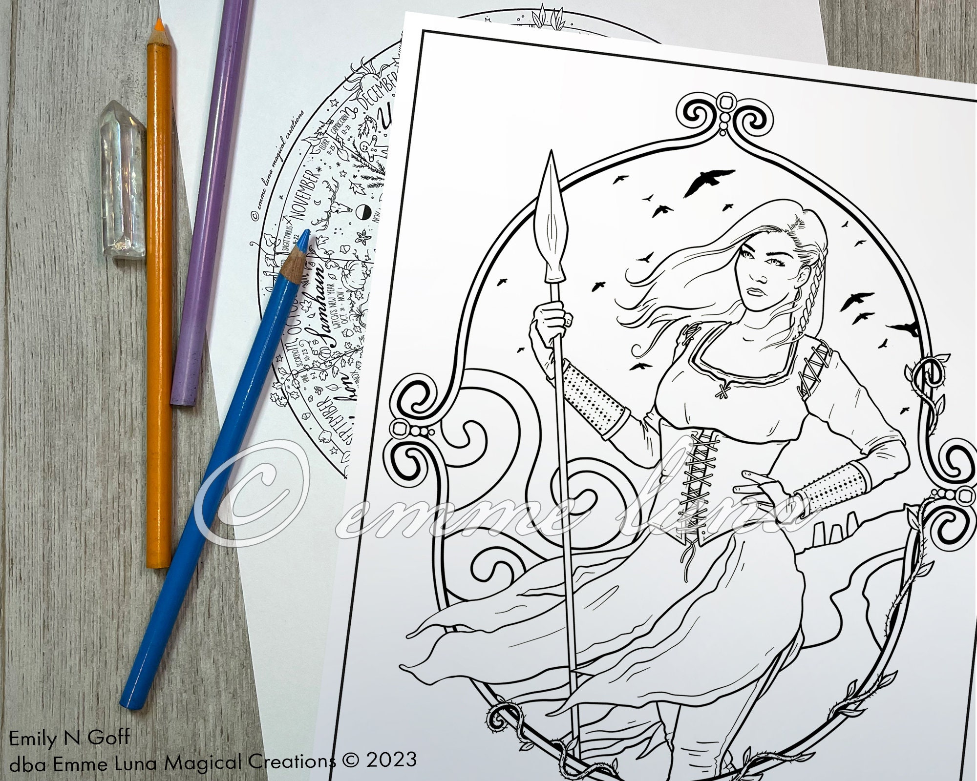The Morrigan Printable Coloring Page - Etsy UK