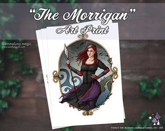 The Morrigan Art Digital Download, Irish Goddess Print Crows Witch Dark ...