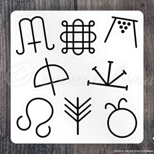 Simple Sabbat Symbol Sticker Sheet - Etsy