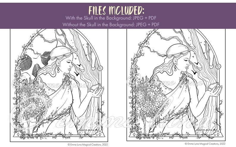 Persephone Printable Coloring Page | Etsy