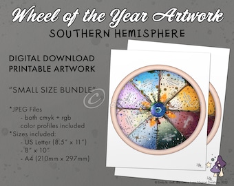 Printable Wheel of the Year Southern Hemisphere - Etsy