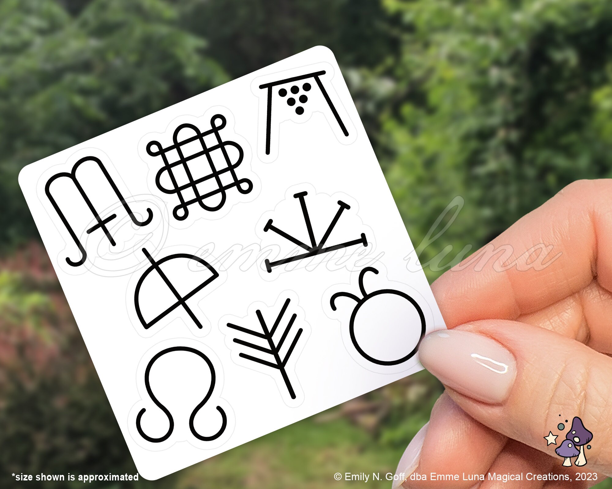 Simple Sabbat Symbol Sticker Sheet - Etsy
