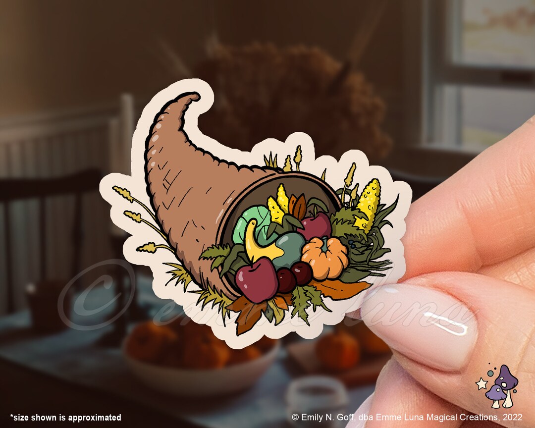 Cornucopia Sticker - Etsy