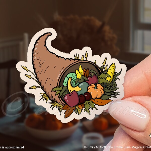 Cornucopia Sticker - Etsy