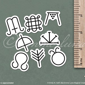 Simple Sabbat Symbol Sticker Sheet - Etsy