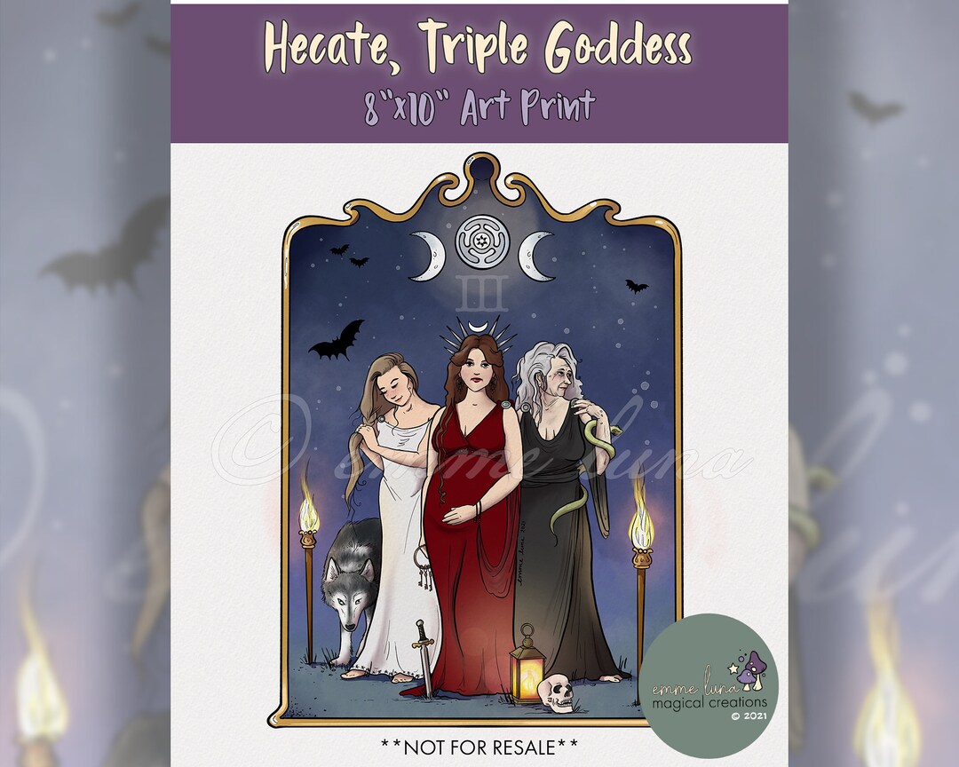 Hecate, Maiden Mother Crone 8x10 Art Print - Etsy