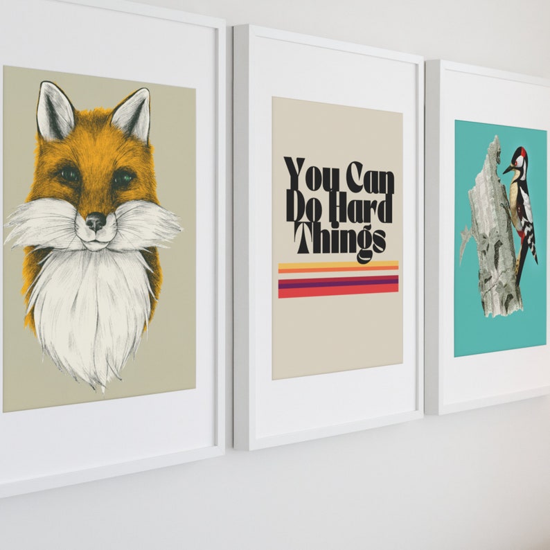 Set of 3 Retro, Bright and Colorful Printable Pop Art Prints Instantly ...