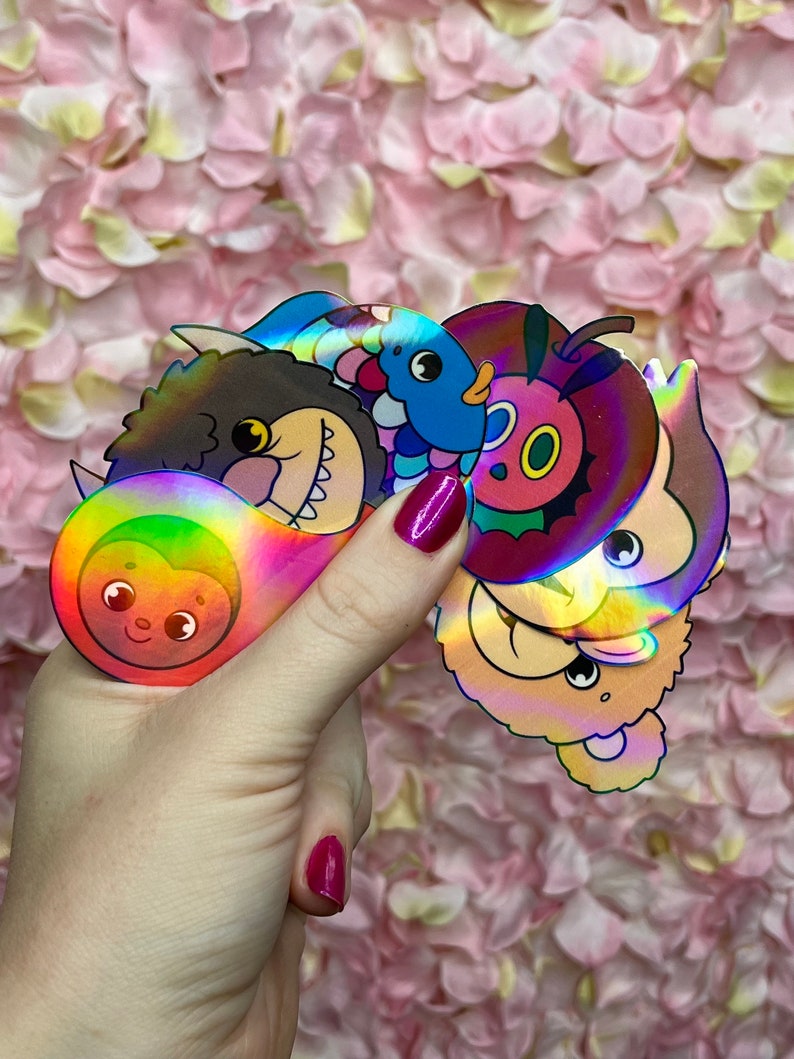 Nostalgic Storybook Characters Holographic Stickers // Handmade ...