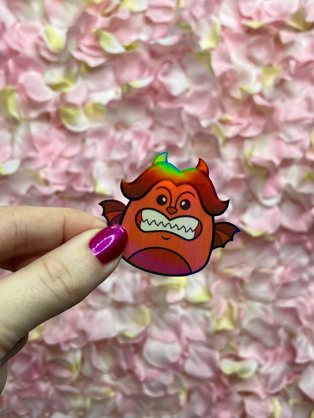 Pain & Panic Cartoon Squish Holographic Stickers // Handmade // Unique ...